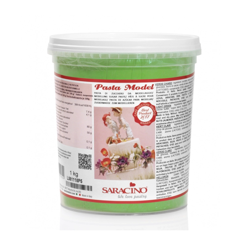 Model Paste Verde Deschis Saracino 1kg
